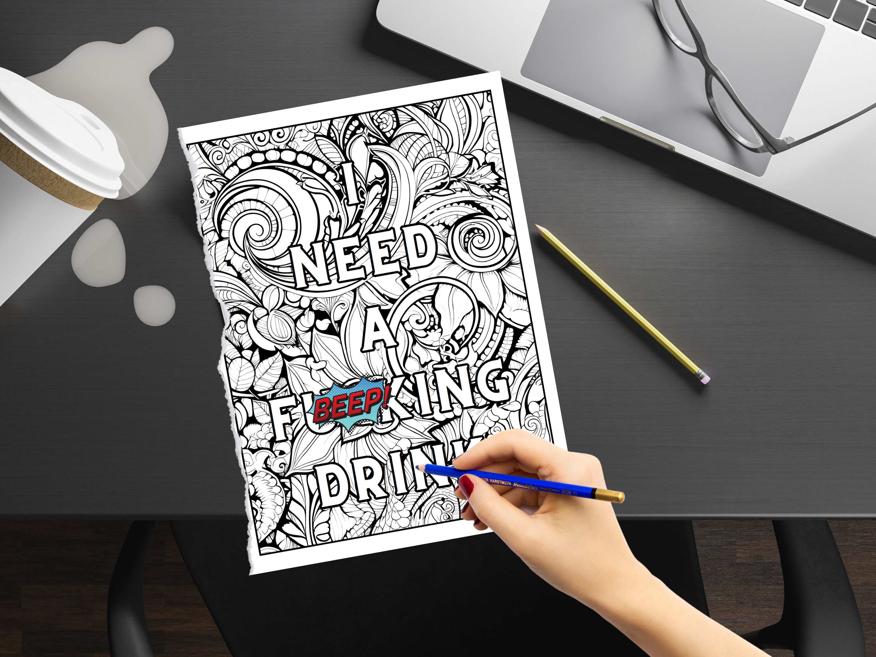 Cuss Word Coloring Pages Volume 1, Offensive Coloring for Adults Dirty ...