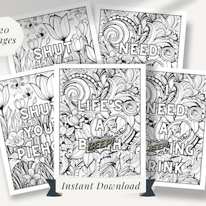 Cuss Word Coloring Pages Volume 1, Offensive Coloring for Adults Dirty ...