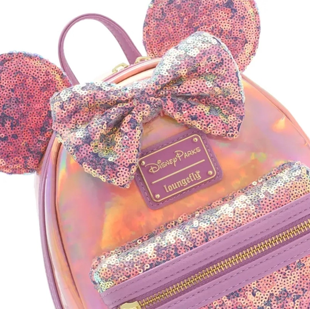Pink Minnie Bow Loungefly Backpack Mouse Bag - Etsy
