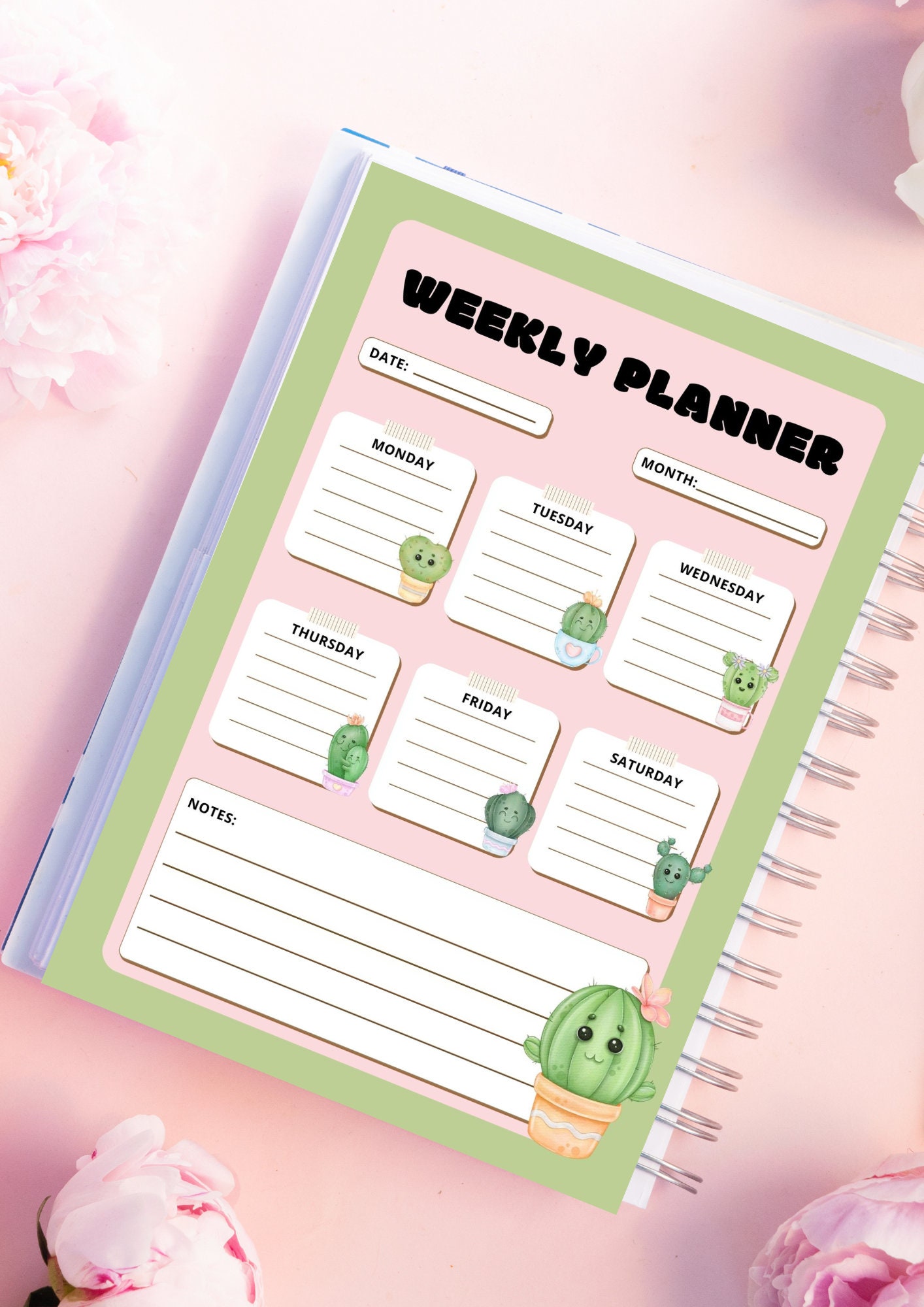Weekly Planner Page, Digital Planner, Weekly Planner Printable, Weekly ...