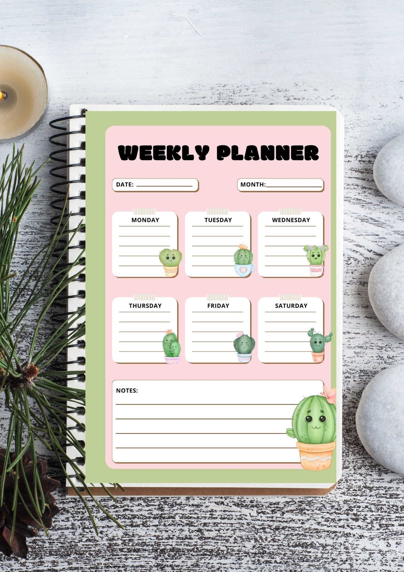 Weekly Planner Page, Digital Planner, Weekly Planner Printable, Weekly ...