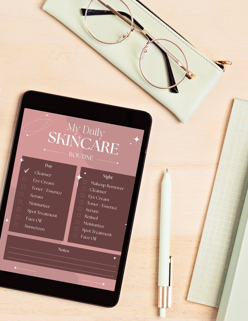 Skincare Routine, Skincare Planner, Skincare Template, Skincare Tracker ...