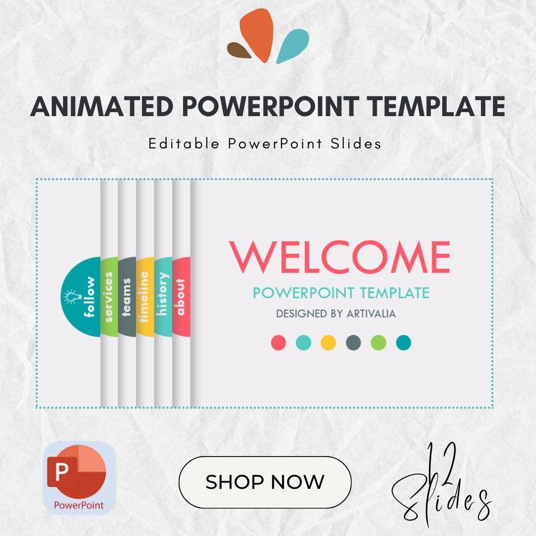 Animated Powerpoint Slide Template , Creative and Dynamic Presentation ...