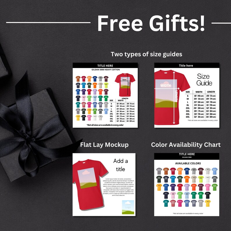 Gildan 5000 Mockup White Gildan 5000 Mockup Bundle Black Model Mockup ...