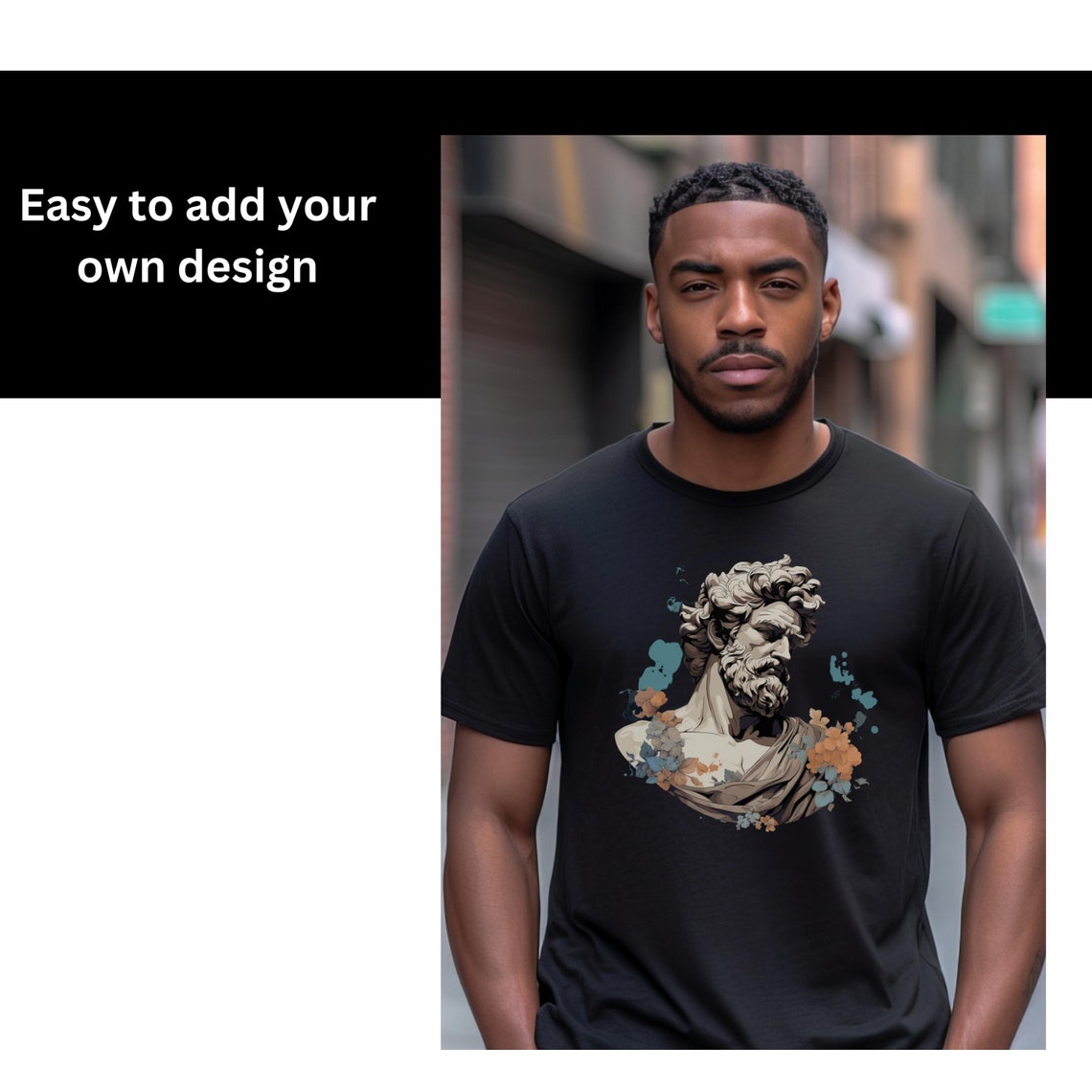 Gildan 64000 Mockup, Black, Mens Mockup, Black Model Mockup, Gildan ...