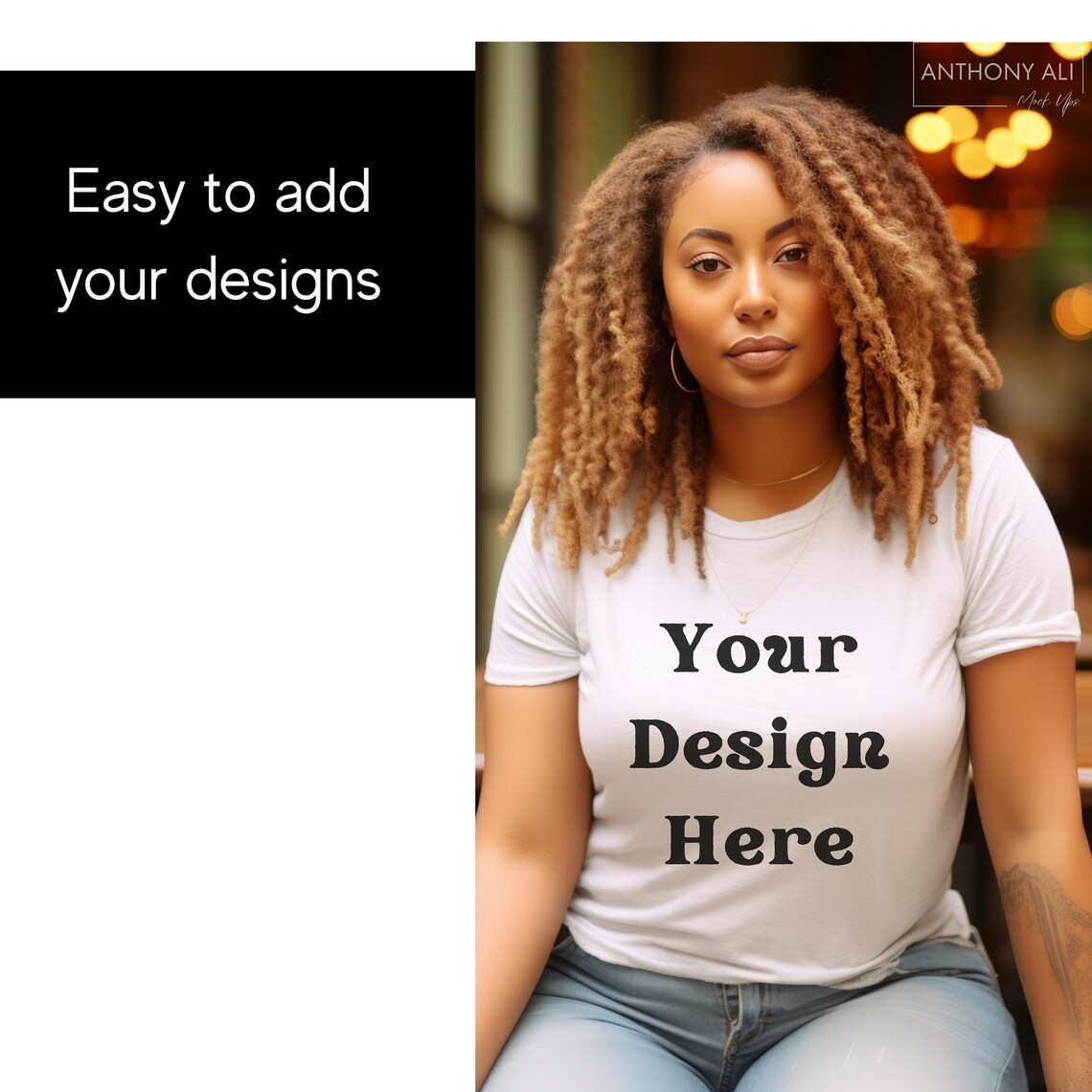 Gildan 5000 Mockup White Gildan 5000 Mockup Bundle Black Model Mockup ...