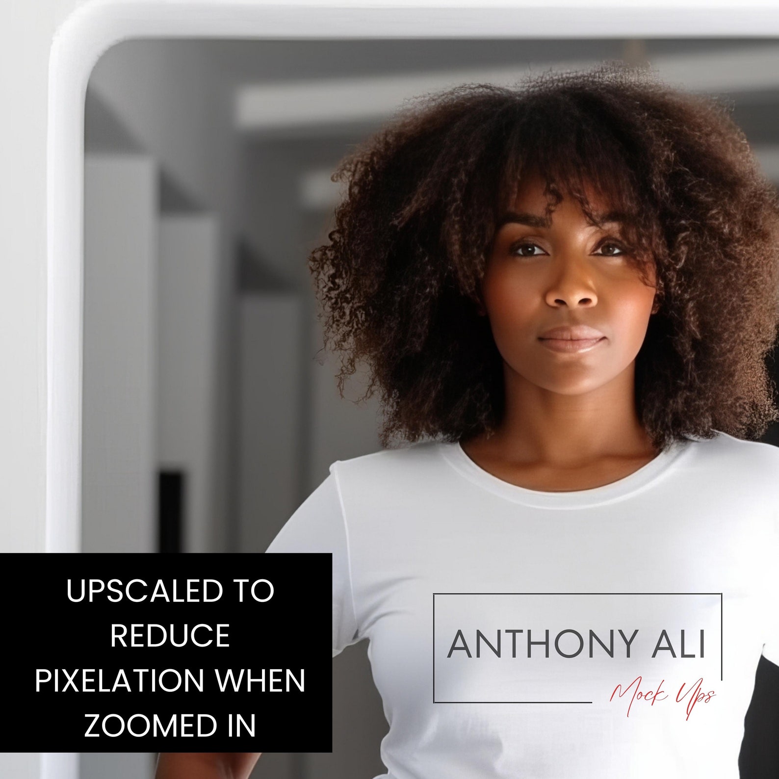 Gildan 5000 Mockup White Gildan 5000 Mockup Bundle Black Model Mockup ...