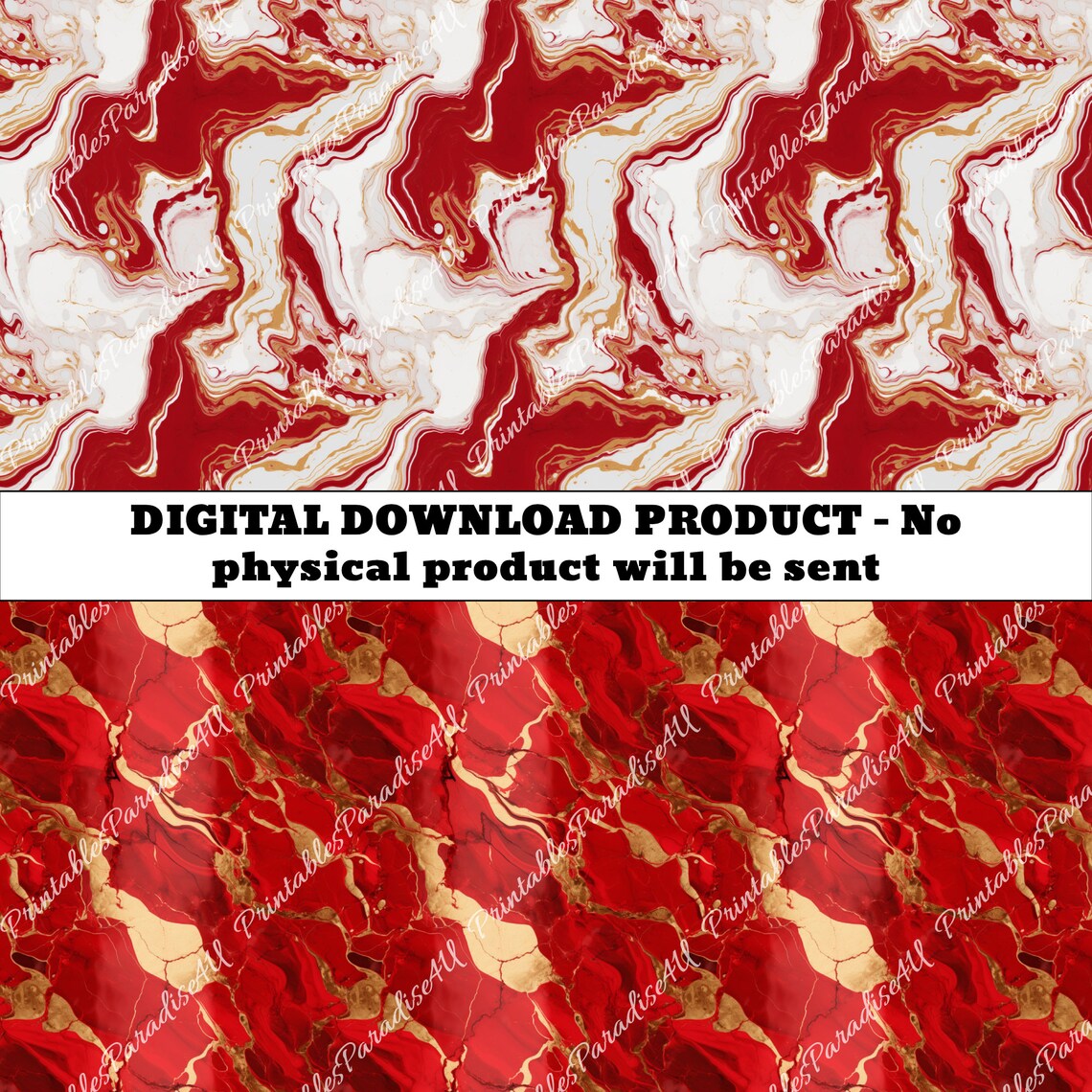 Red and Gold Digital Paper Set - Stencils, Digital Paper, Red and Gold ...