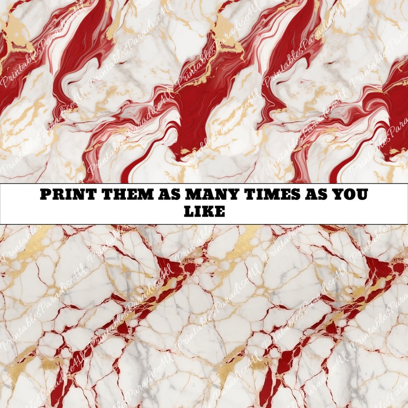 Red and Gold Digital Paper Set - Stencils, Digital Paper, Red and Gold ...