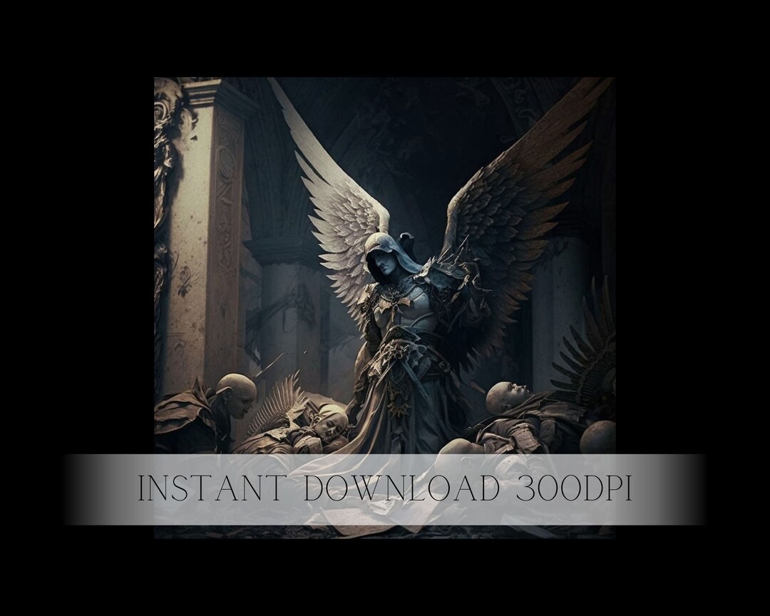 Digital Download Medieval Angel of Death, Supernatural Medieval War ...