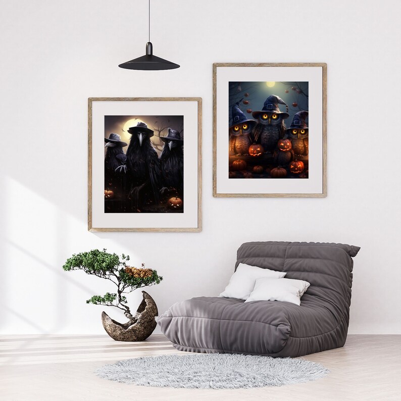 50 Halloween Animals, Rat, Bat, Raven, Crow, Spider, Owl, Pumpkins and ...