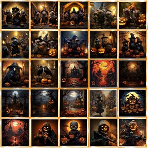 50 Halloween Animals Rat Bat Raven Crow Spider Owl - Etsy