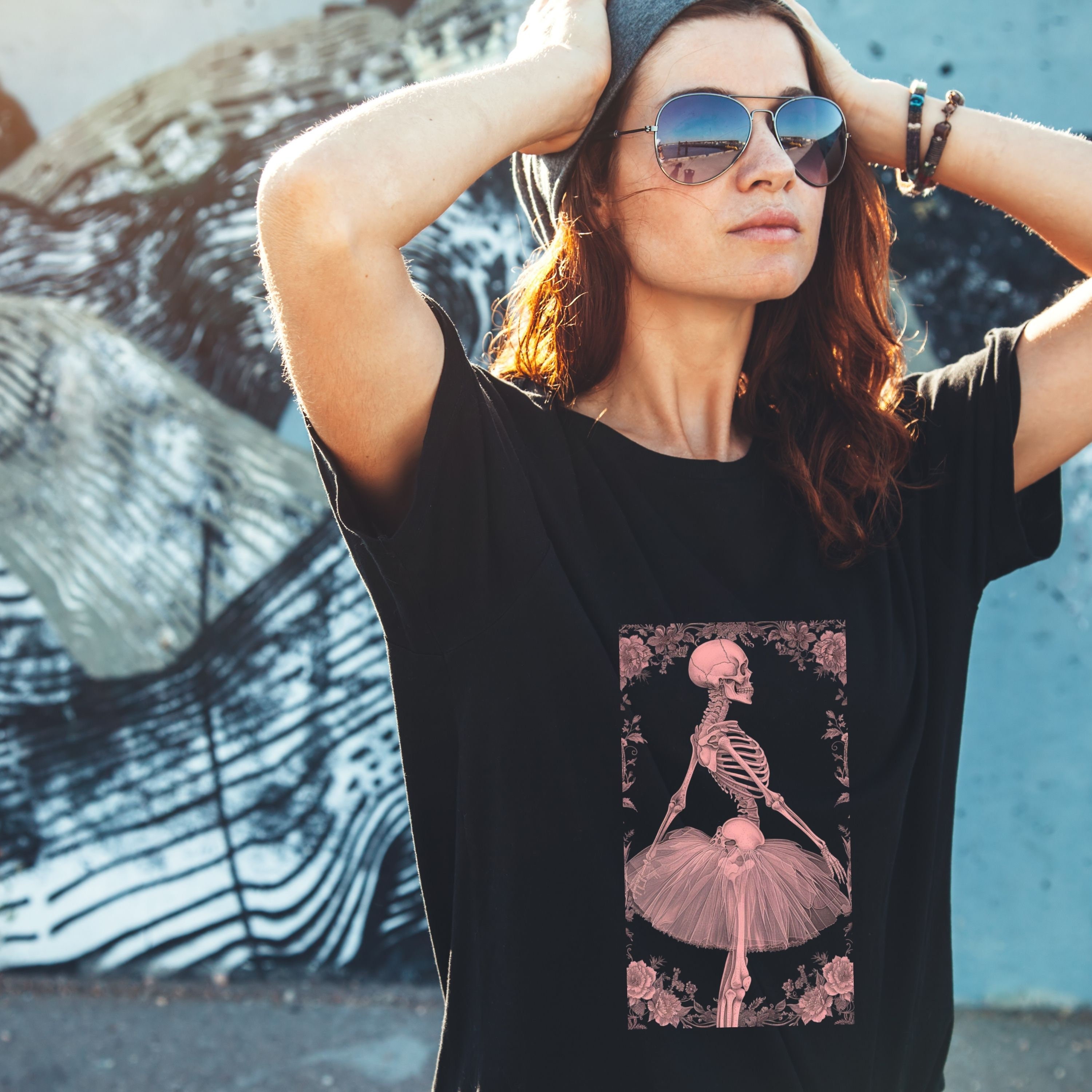 Ballerina Skeleton Dancing Poster Instant Download , Ai Printable ...