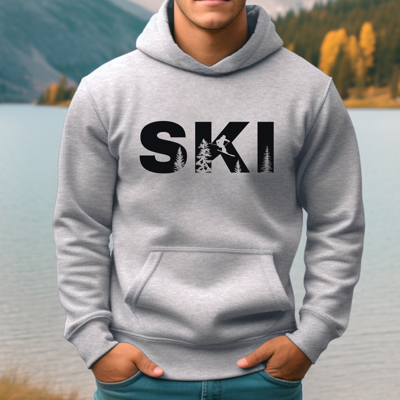 Ski Hoodie, Backcountry Hoodie, Apres Ski Hoodie, Ski Trip Hoodie Snow ...