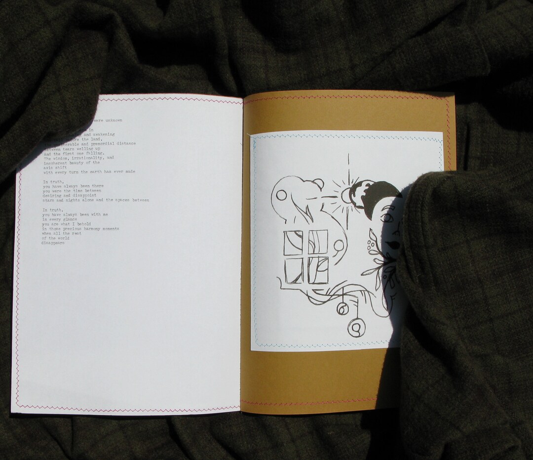 OOAK Illustrated Poem Zine Hand Made From Recycled Materials - Etsy