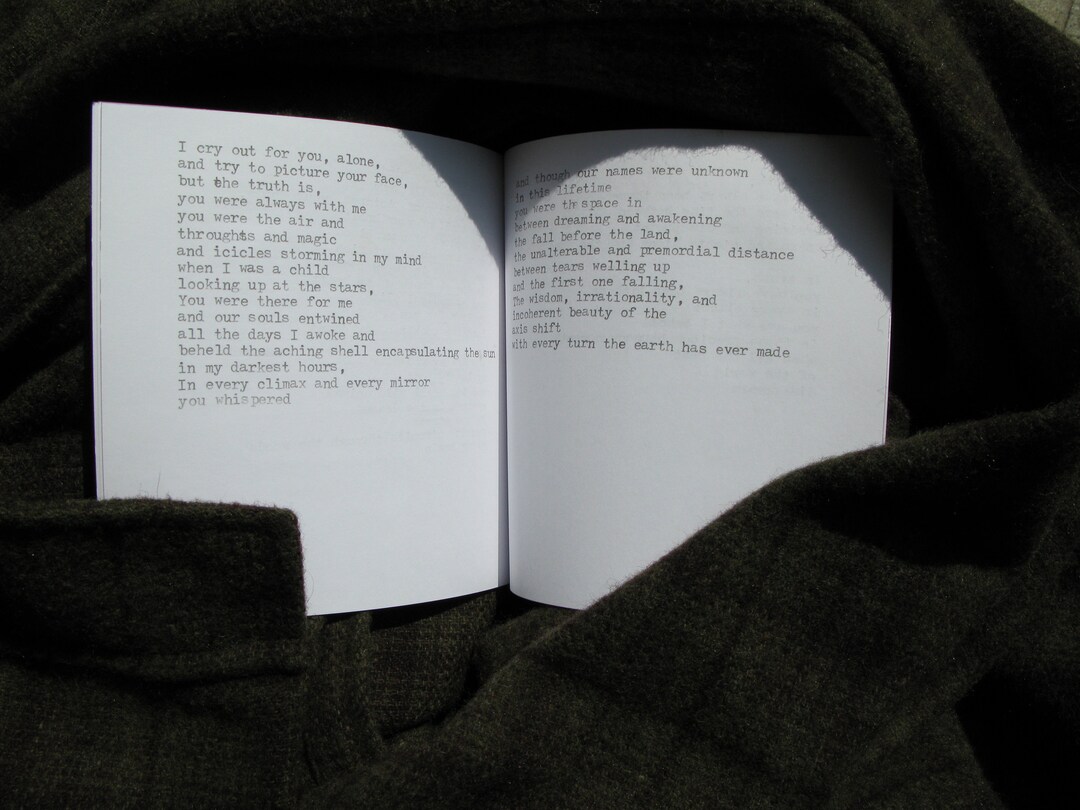 OOAK Illustrated Poem Zine Hand Made From Recycled Materials - Etsy