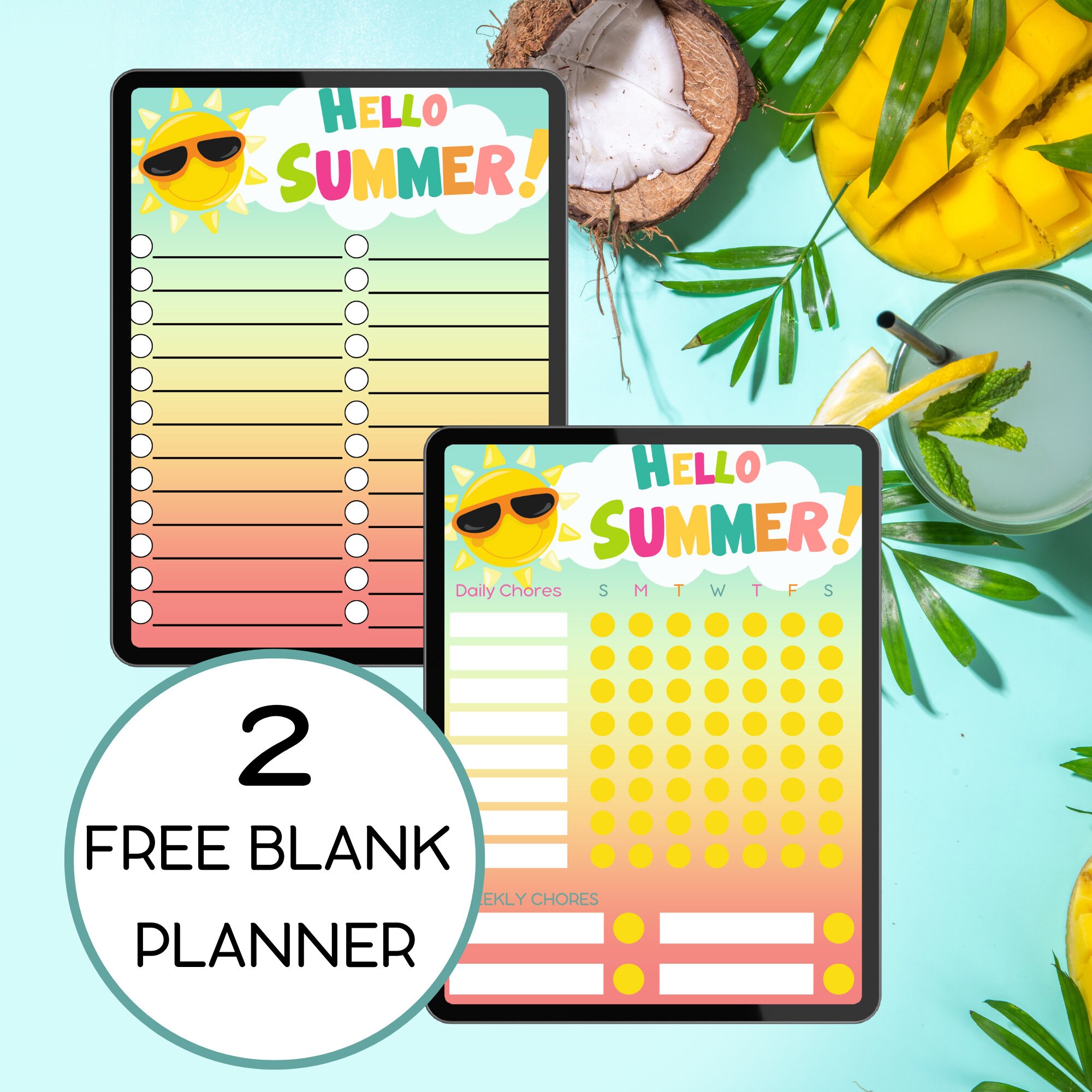 Summer Kids Planner, Printable Activities, Summer Bucket List, Summer ...