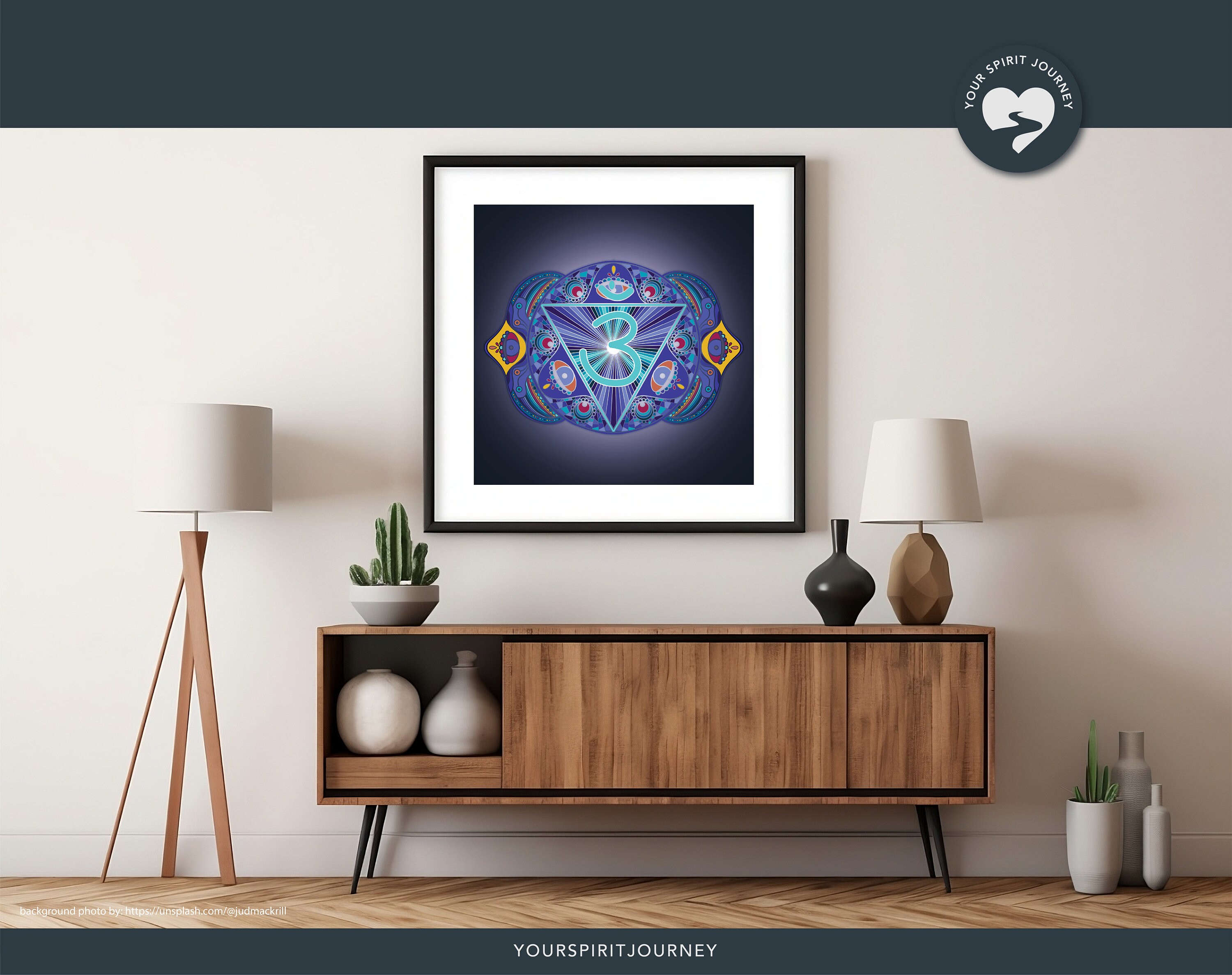 Third Eye Chakra Mandala Poster | Instant Download, Wall Art - Etsy UK