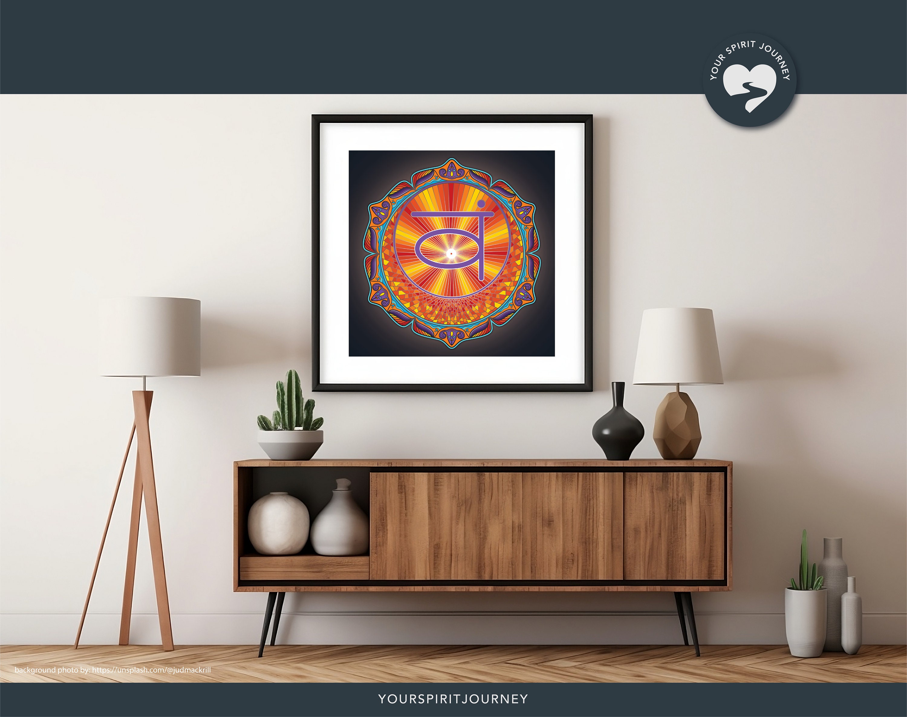 Sacral Chakra Mandala Poster | Instant Download, Wall Art - Etsy
