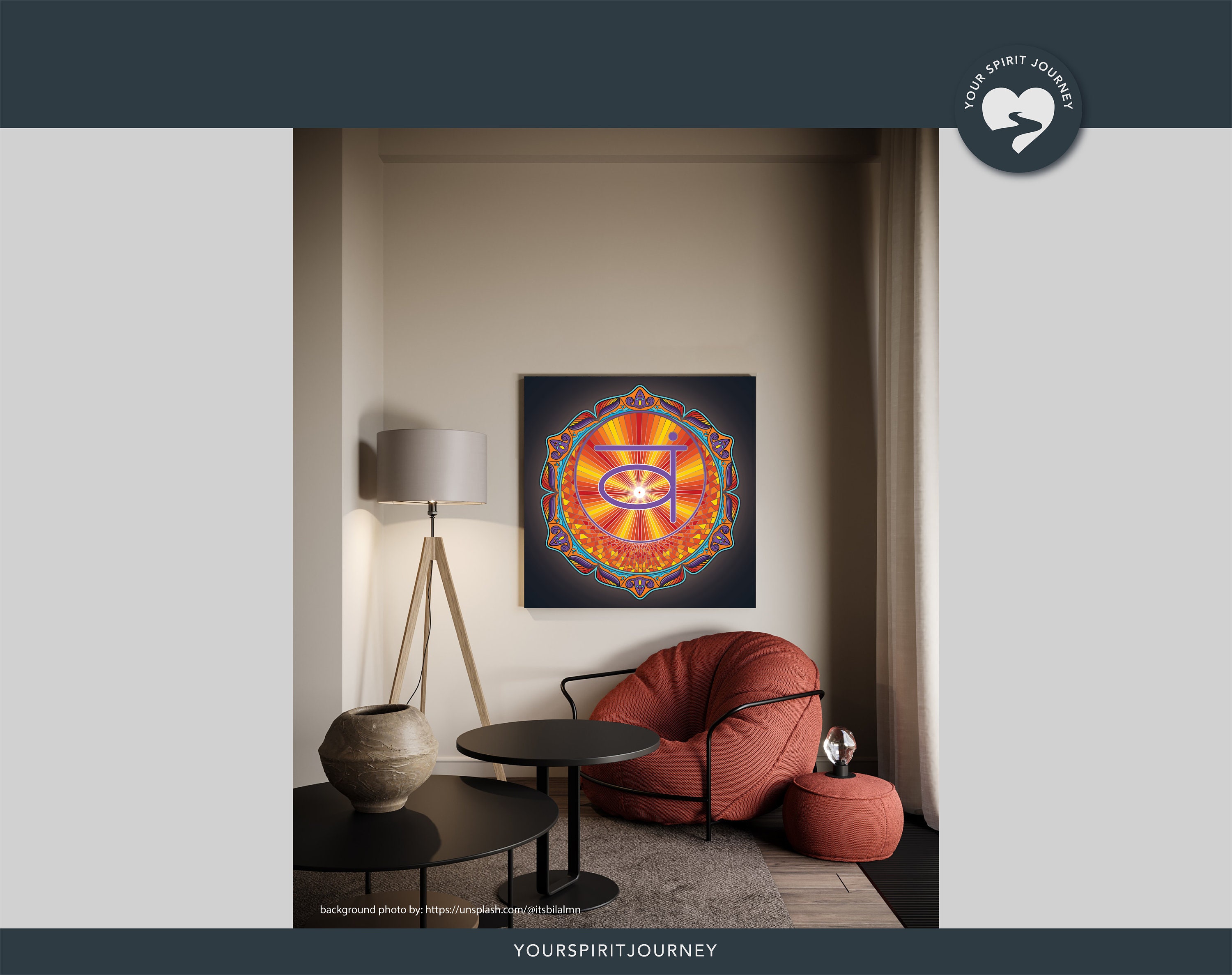 Sacral Chakra Mandala Poster | Instant Download, Wall Art - Etsy