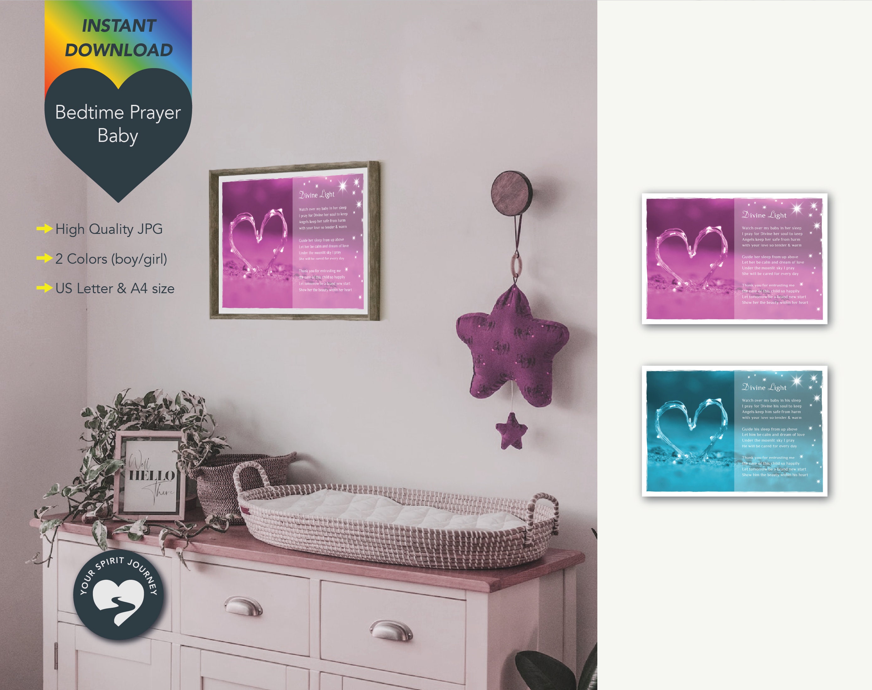 Bedtime Prayer Baby Poster Instant Download, Wall Art - Etsy