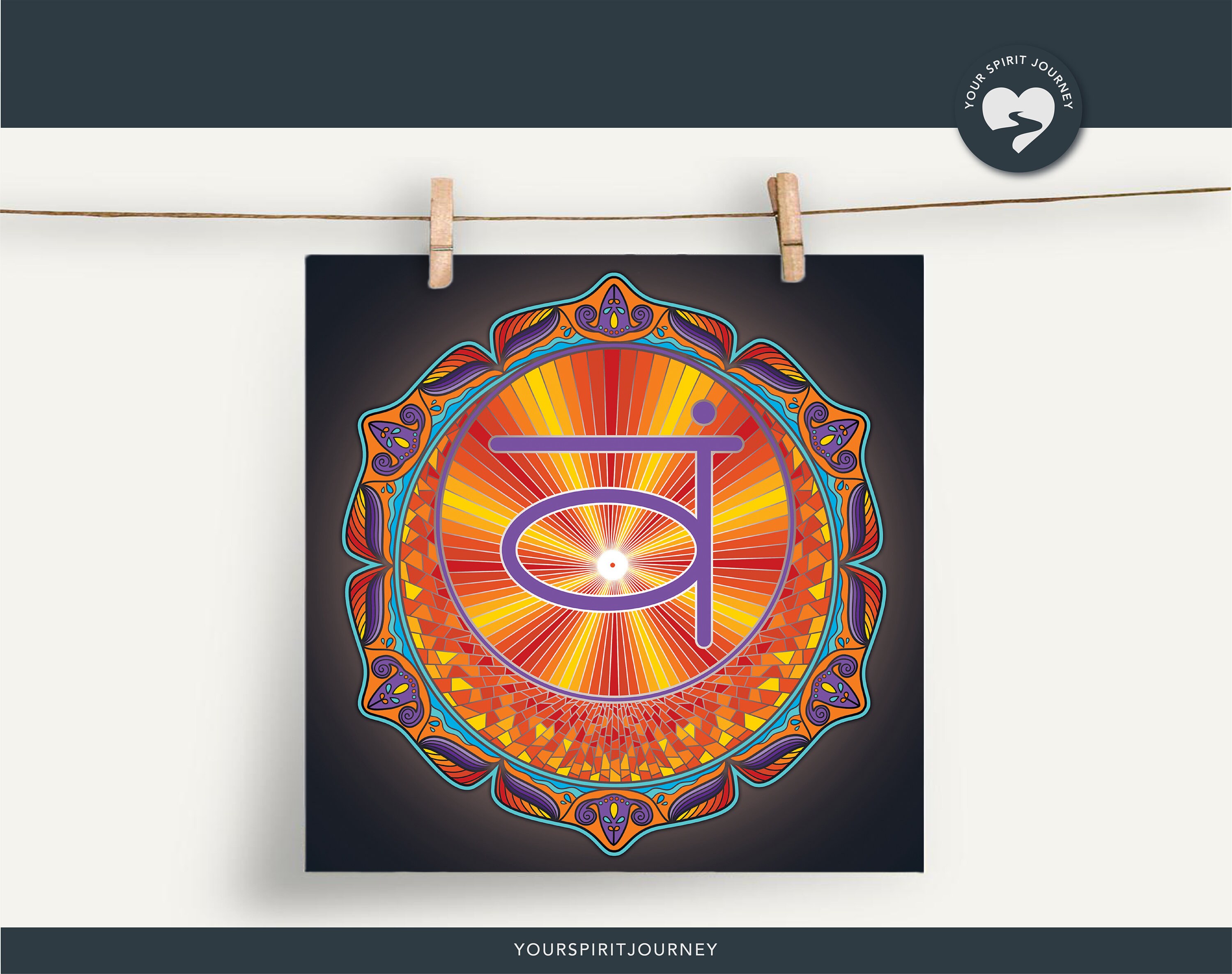 Sacral Chakra Mandala Poster | Instant Download, Wall Art - Etsy
