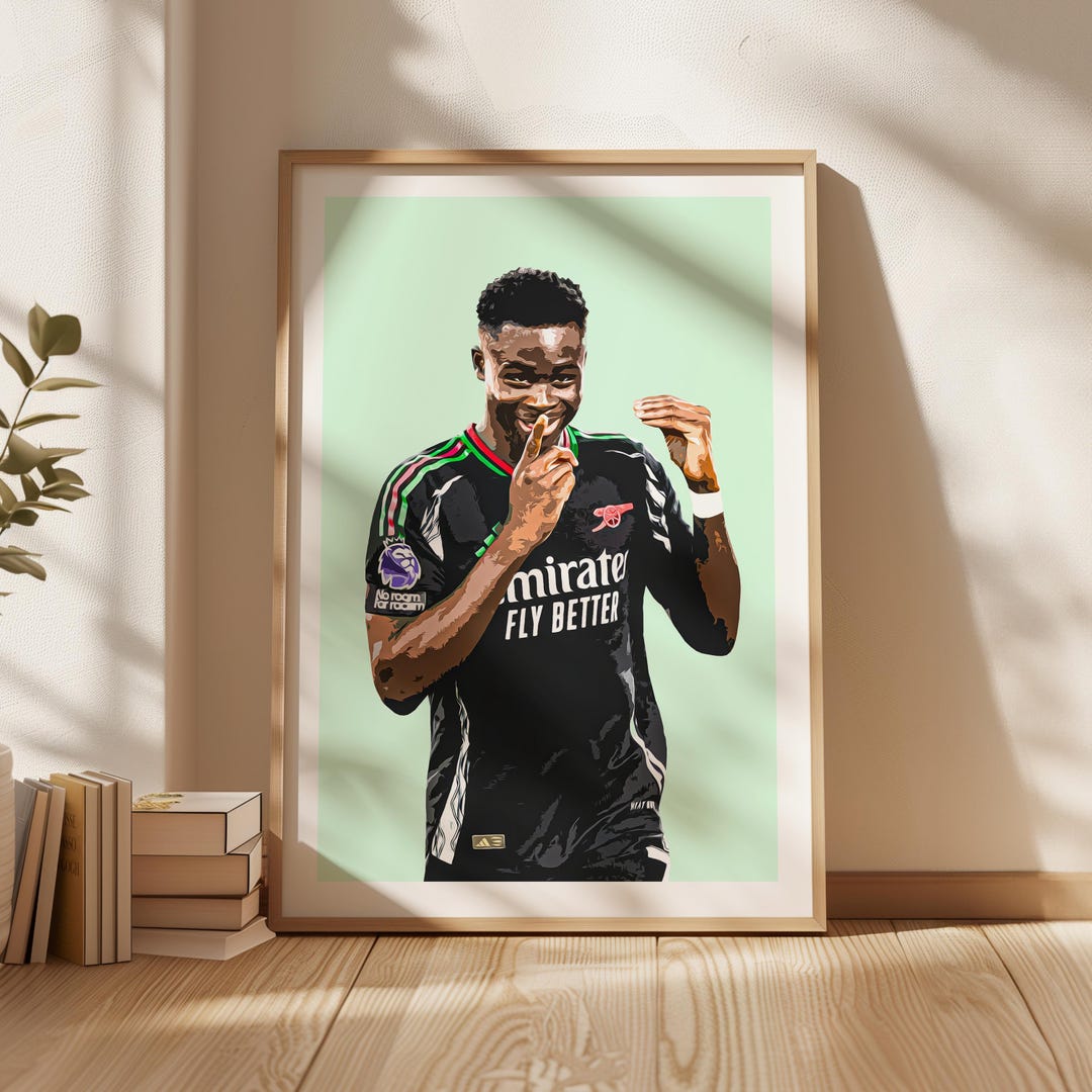 Bukayo Saka Poster, Saka Gift Poster, Arsenal Poster, Saka Fan Art ...