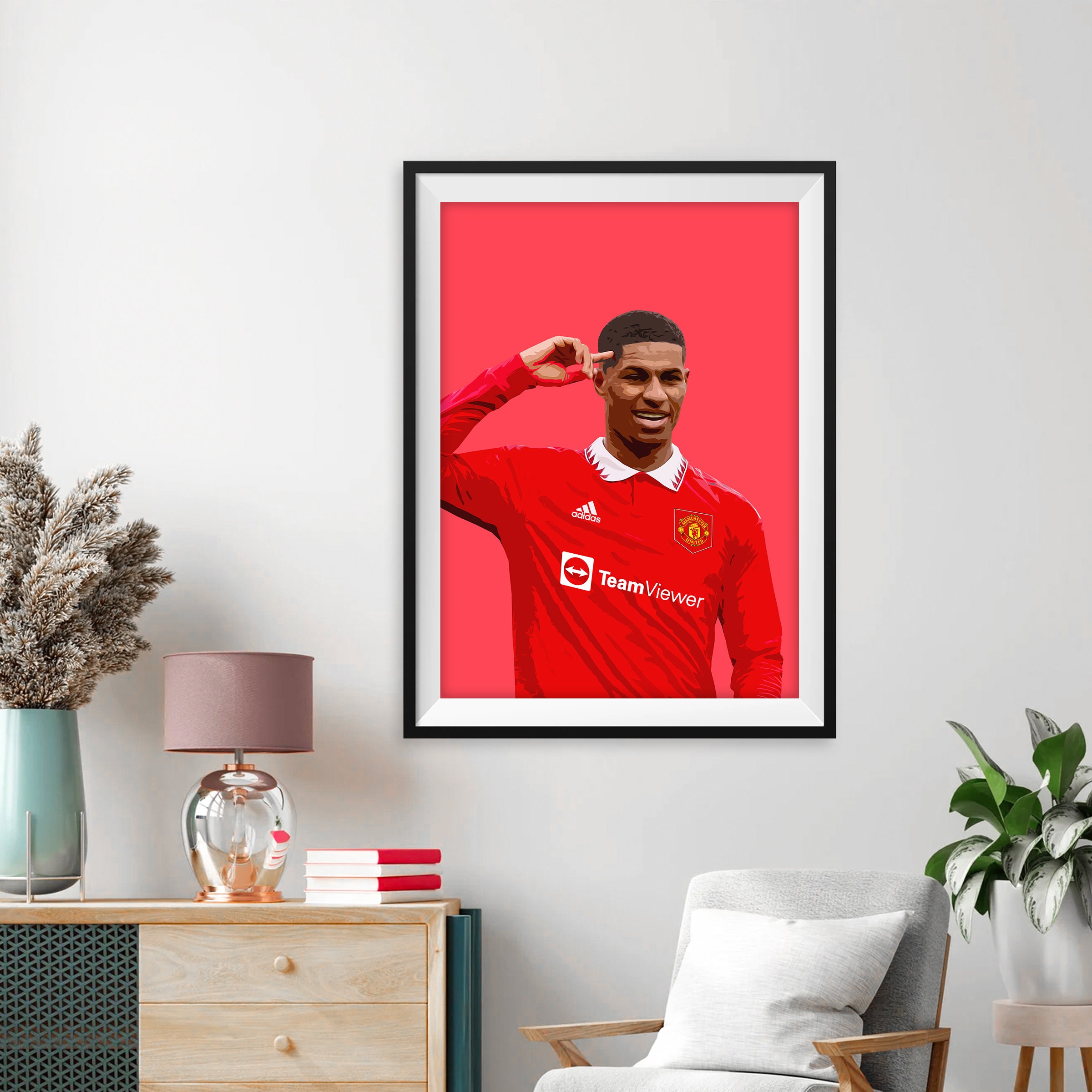 Marcus Rashford Manchester United Man Utd England Football Print Wall ...