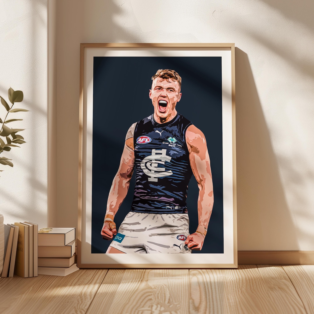 Patrick Cripps Poster, Carlton Poster, Gift Poster, AFL Poster, Carlton ...