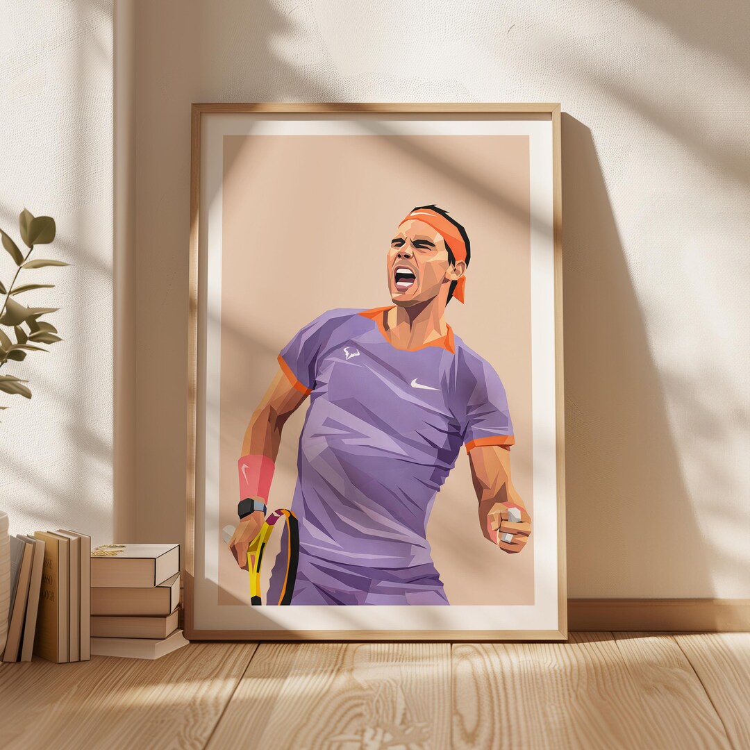 Rafa Nadal Poster, Tennis Poster, Rafa Nadal Fan Art, Sports Bedroom ...