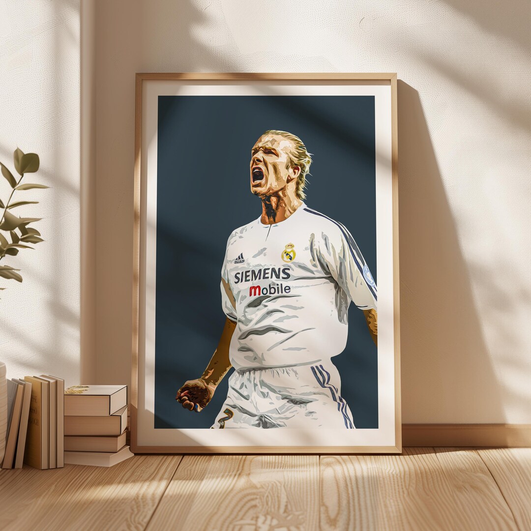 David Beckham Poster, Beckham Gift Poster, Real Madrid Poster, Beckham ...