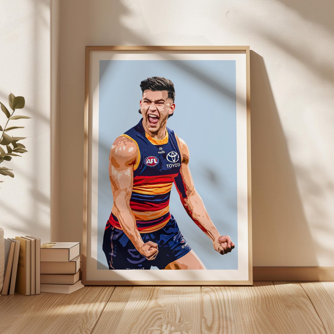 Josh Rachele Poster, Crows Poster, Gift Poster, AFL Poster, Adelaide ...