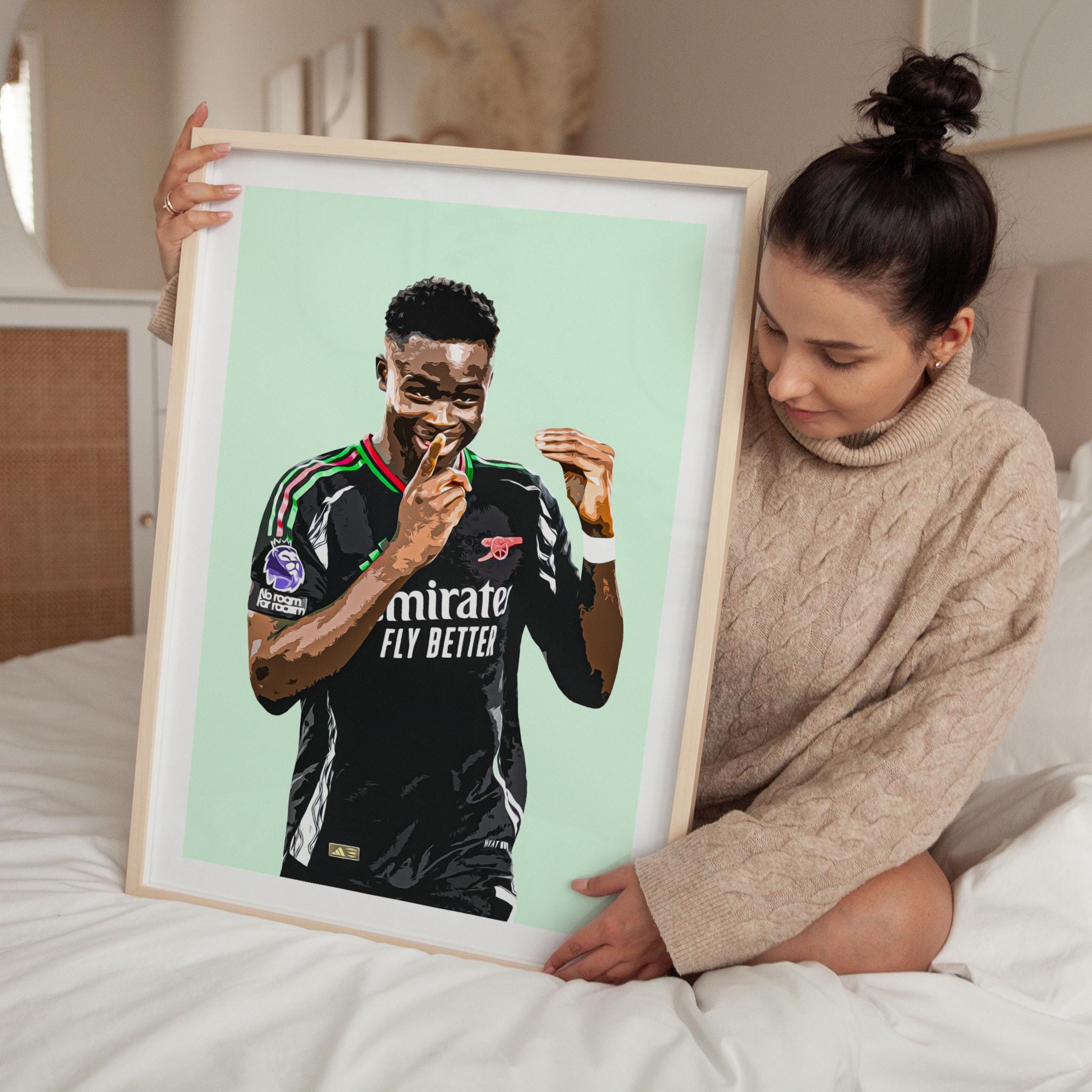 Bukayo Saka Poster, Saka Gift Poster, Arsenal Poster, Saka Fan Art ...