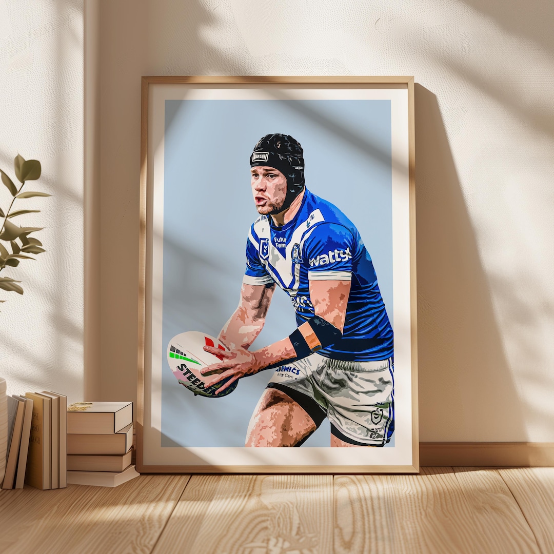 Matt Burton Poster, Bulldogs Poster, Gift Poster, NRL Poster, Bulldogs ...