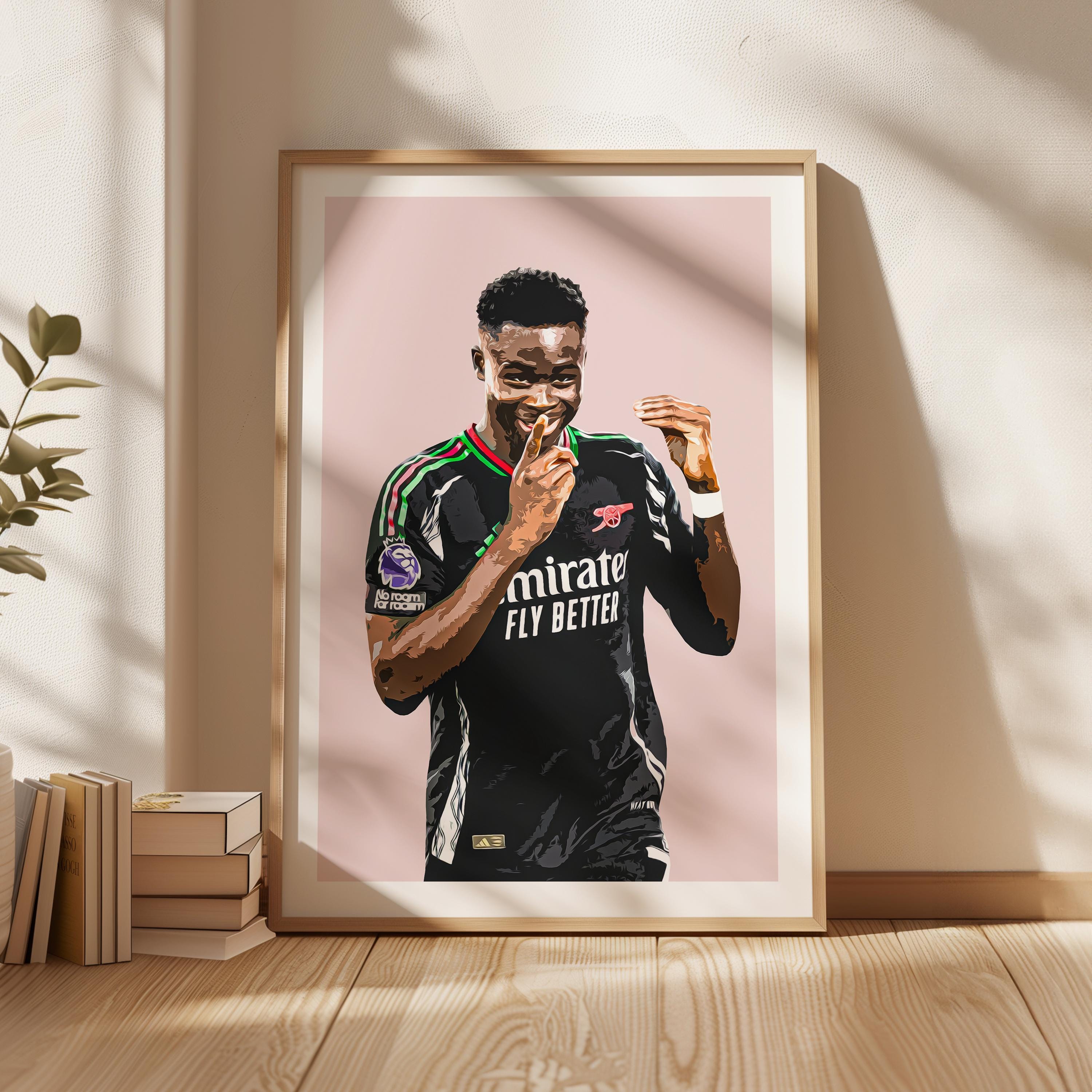 Bukayo Saka Poster, Saka Gift Poster, Arsenal Poster, Saka Fan Art ...