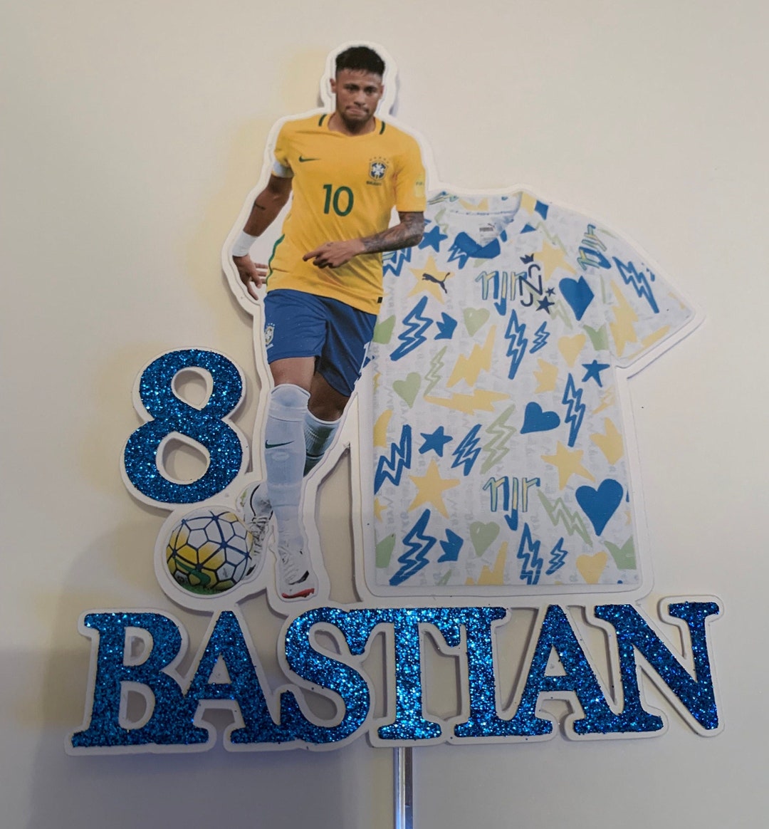 Personalised Neymar Football Cake Topper Birthday Cake Topper Neymar Jr ...
