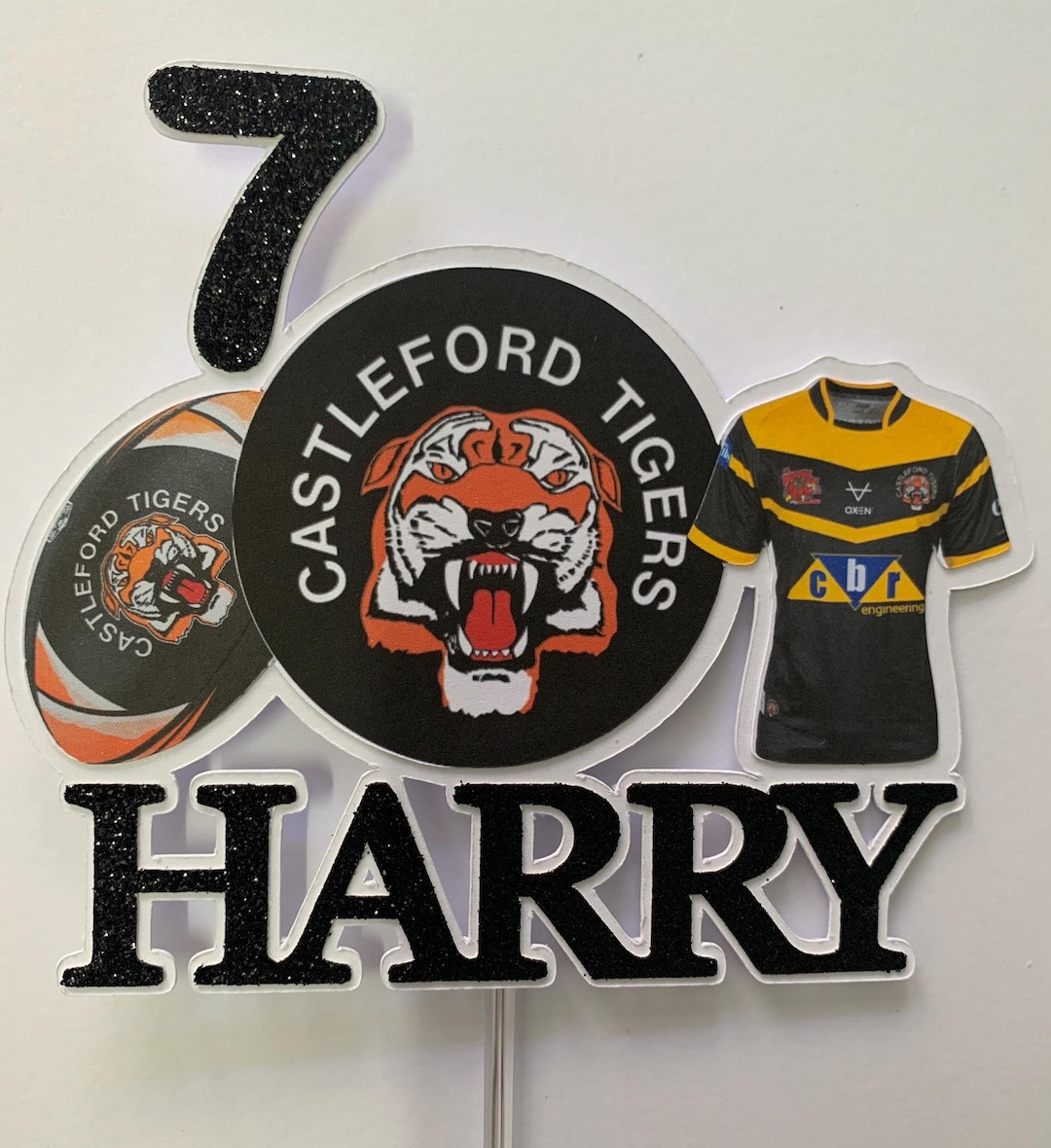 Personalised Rugby Cake Topper - Birthday Custom Cake Topper - Rugby ...