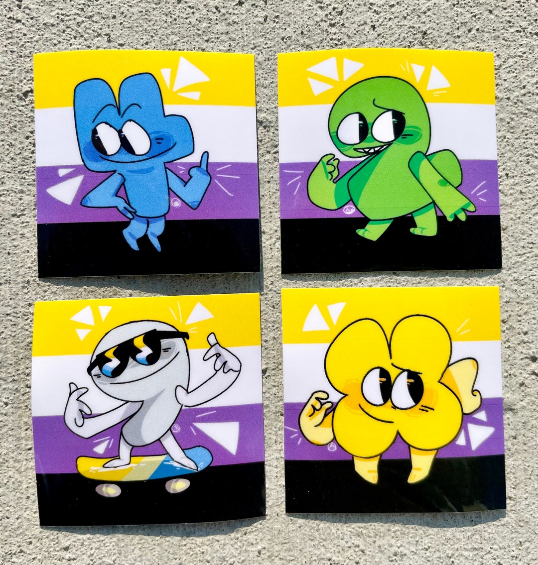 BFB Alegbralien Non Binary Stickers - Etsy