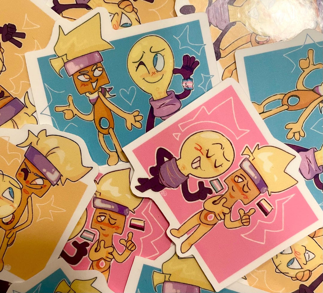 Inanimate Insanity Lightbulb and Paintbrush Stickers - Etsy