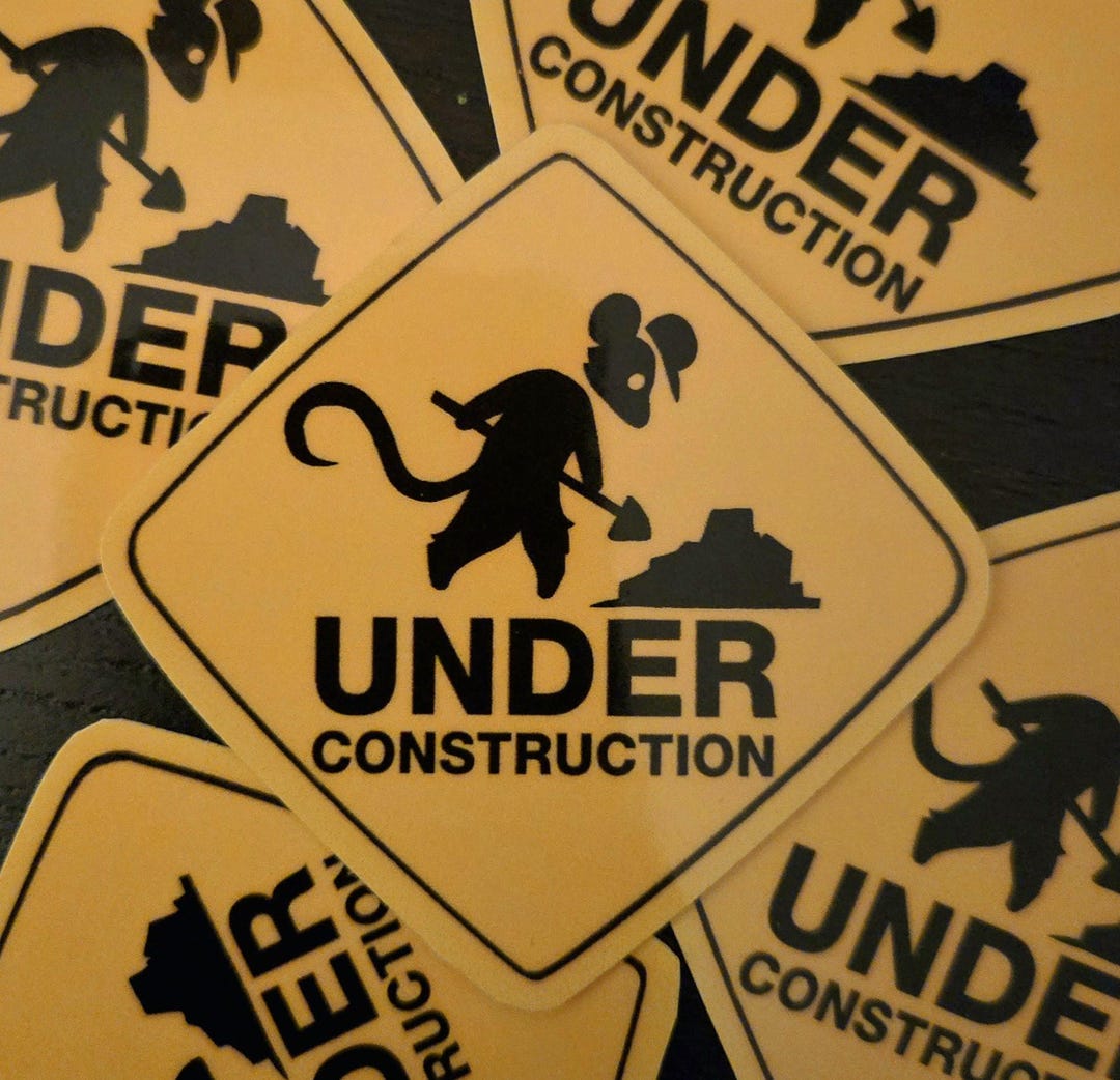 Under Construction Gerbil / Rodent Sign - Etsy