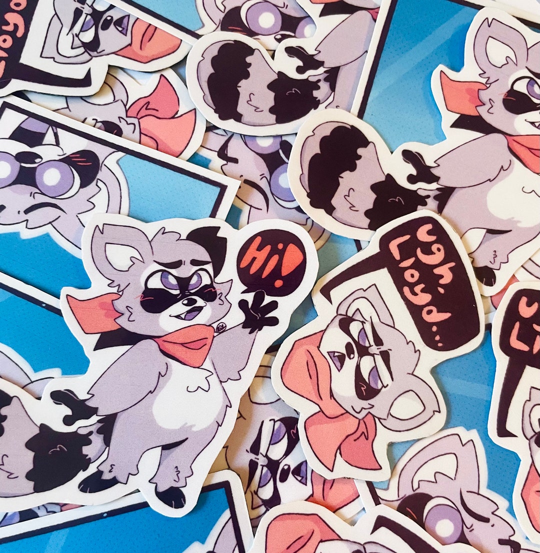 Rambley the Raccoon Stickers + Magnets - Etsy