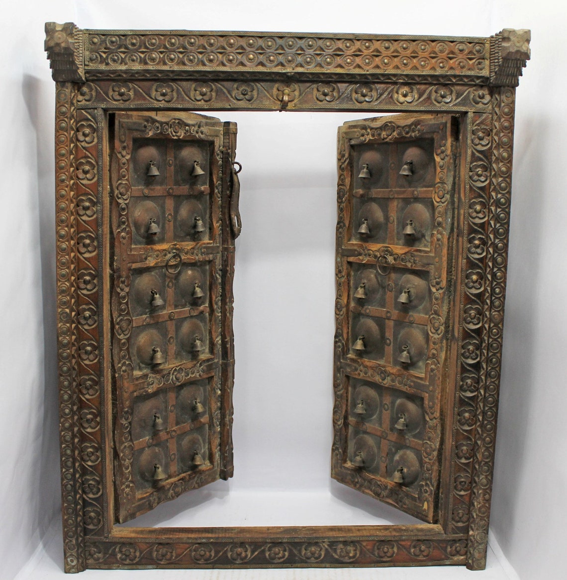 Vintage Wooden Window Frame Antique Carved Window With Frame Old Wood ...