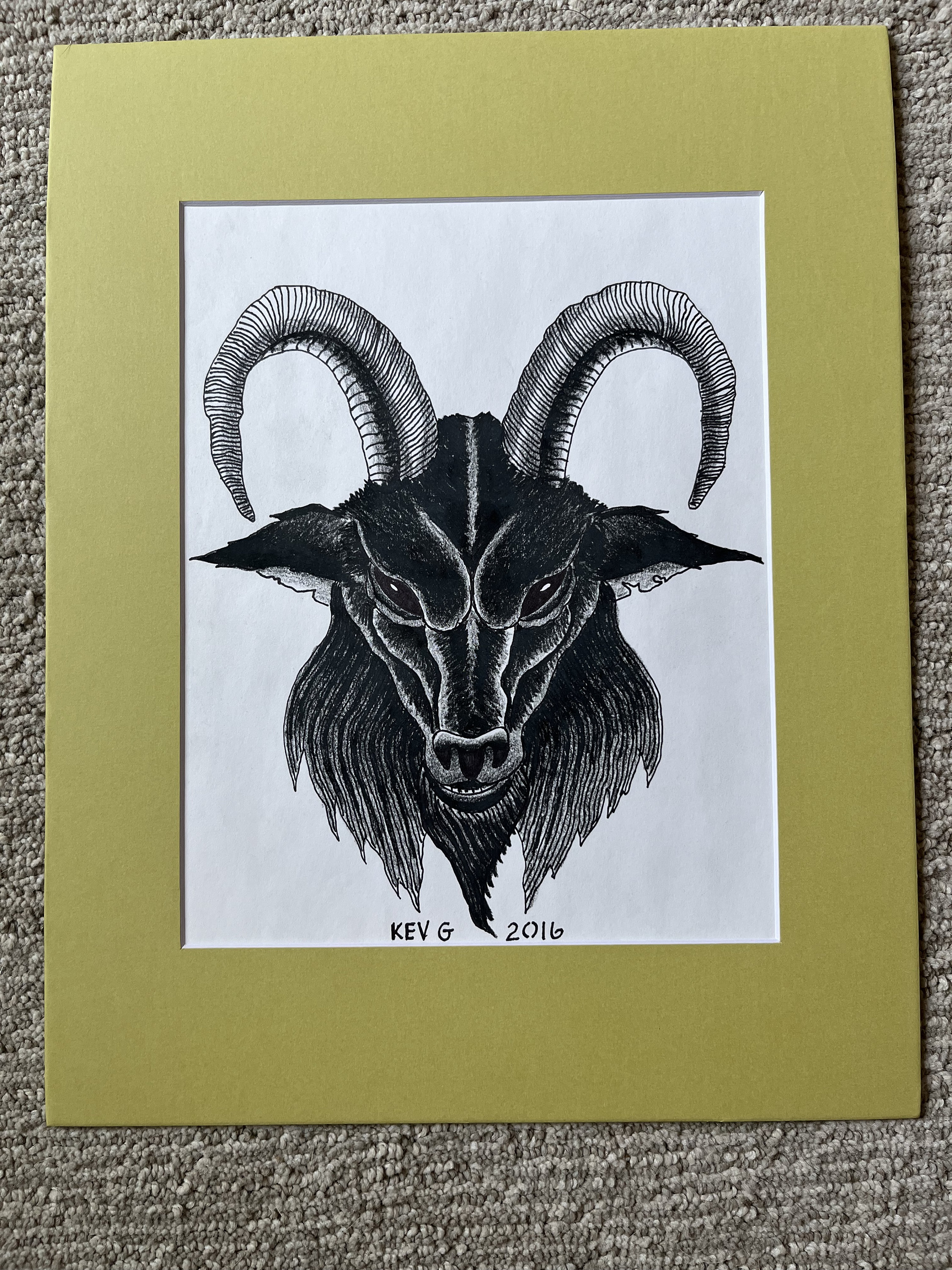 Evil Goat Drawing