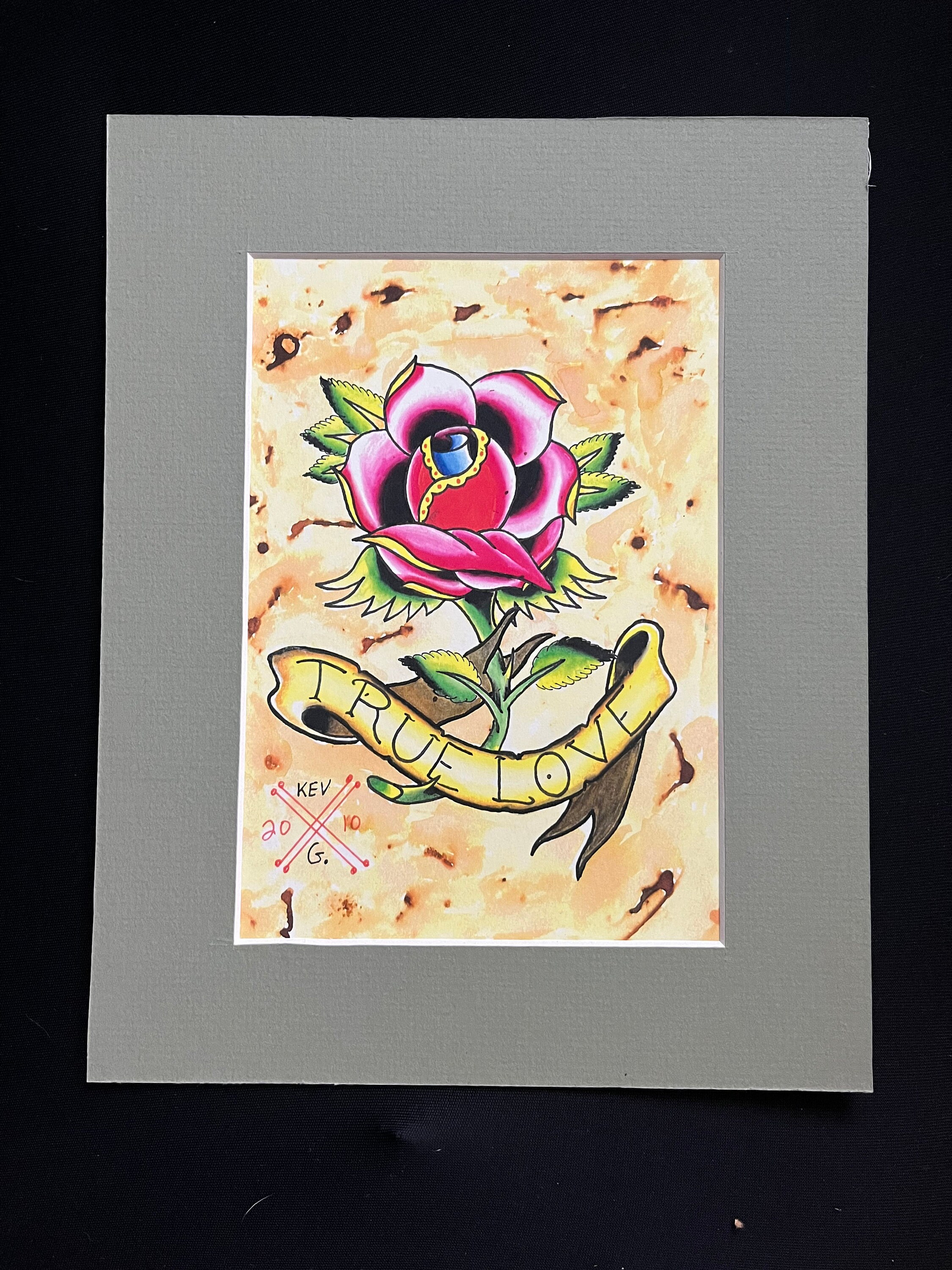 True Love Traditional Tattoo Flash Art Print - Etsy