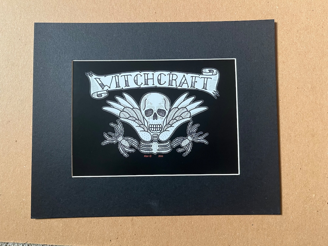 Gothic Witchcraft Gravestone Art Print by Kev G - Etsy