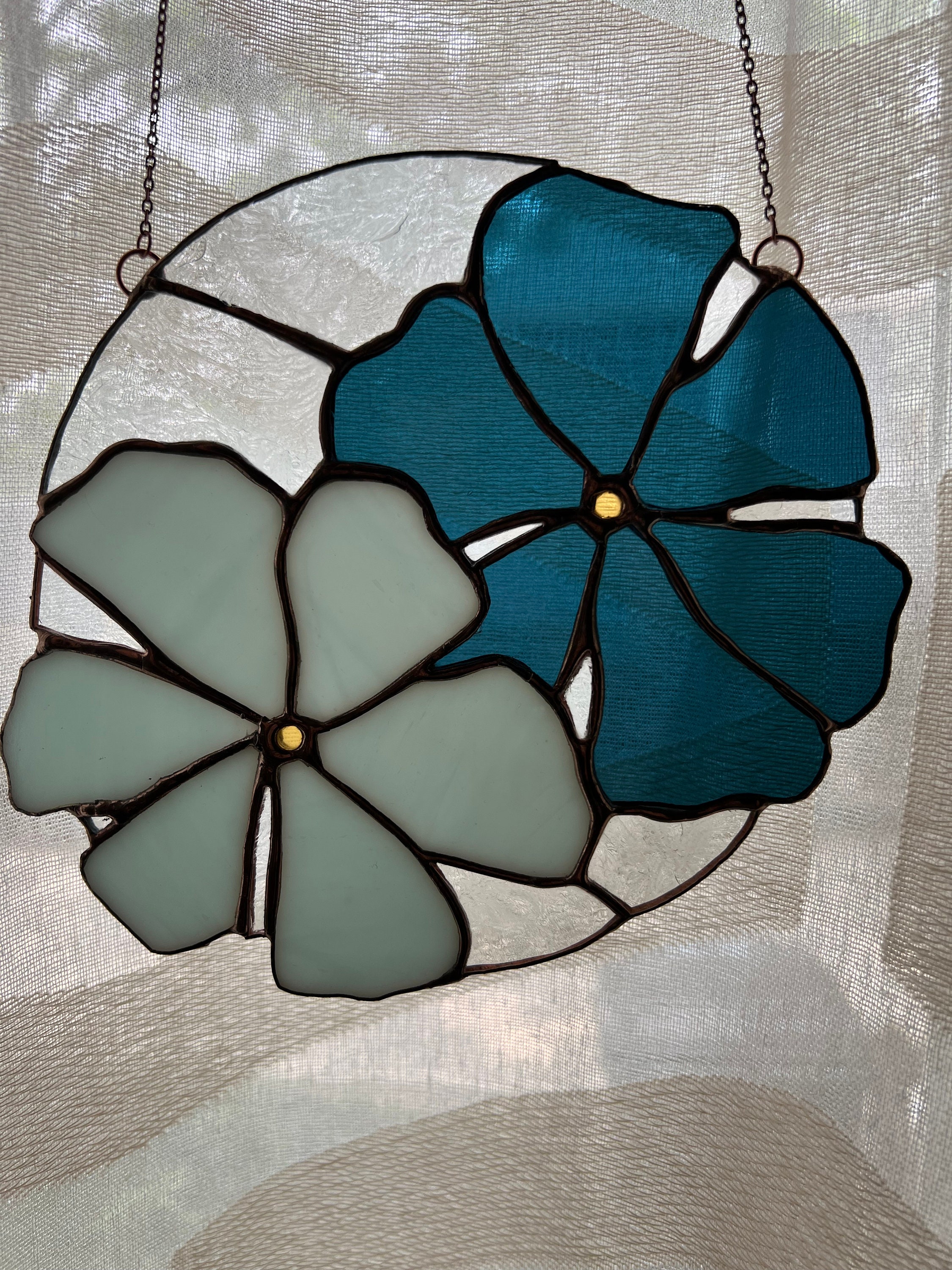 Boho Flower Stained Glass Suncatcher - Etsy