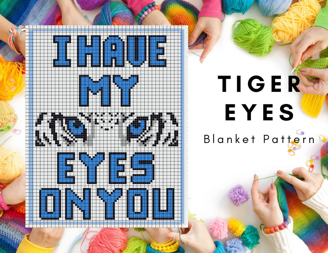 Tiger Eyes C2C, Single Crochet Blanket Pattern, Graphgan - Etsy