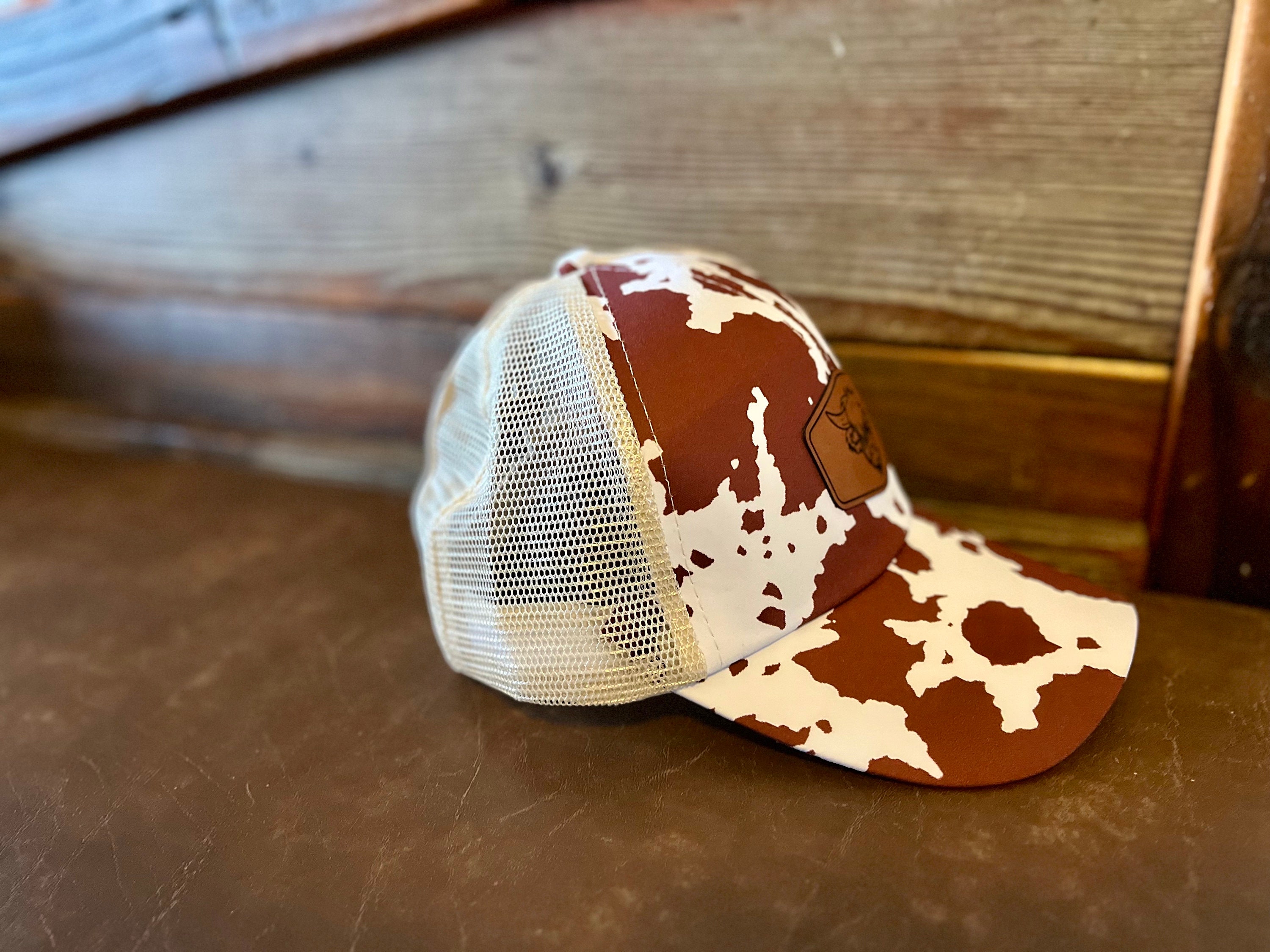 Highland Cow Hat, Cow Print Hat, Womens Ponytail Hat - Etsy Australia