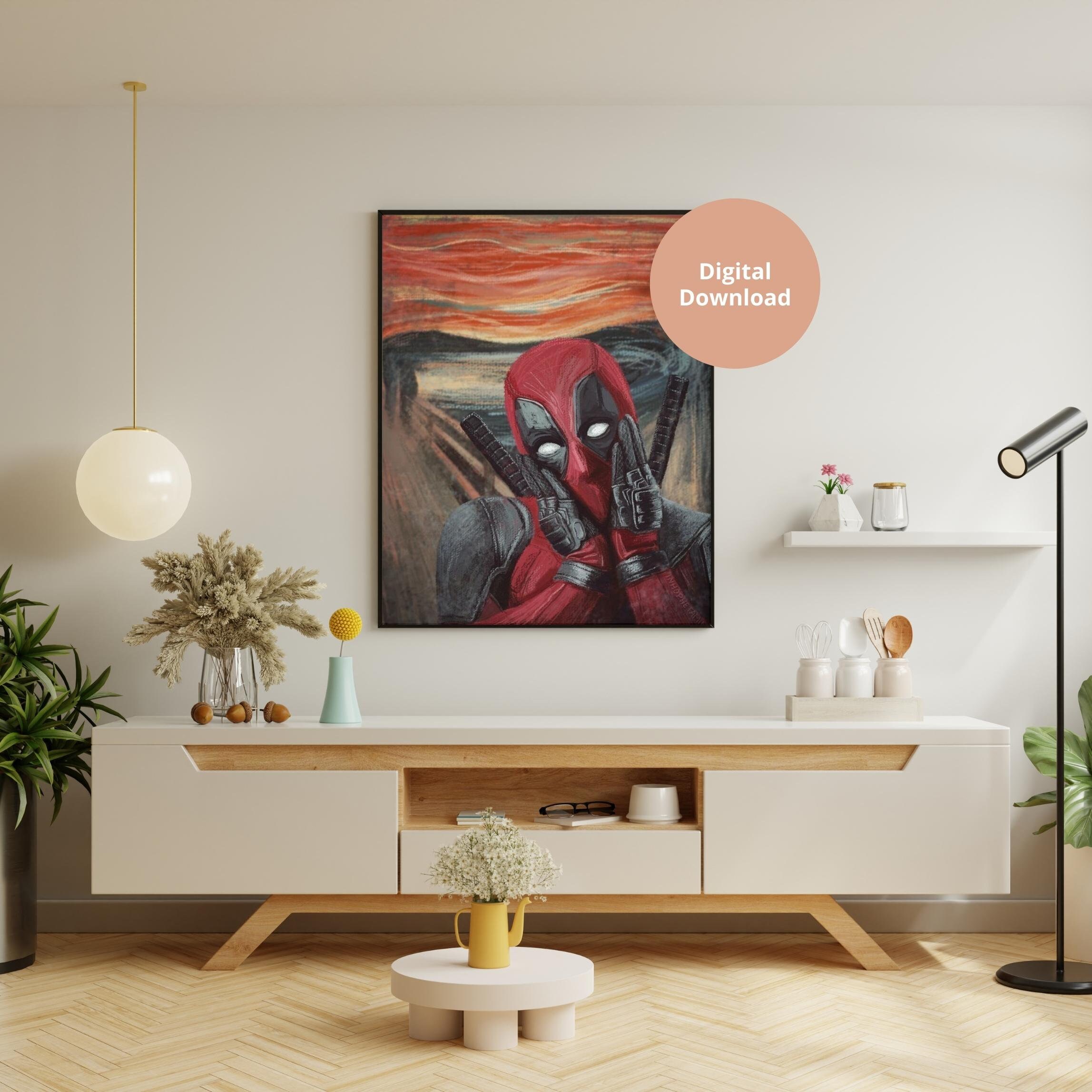 Deadpool the Scream Midjourney Ai Art Printable Poster Digital Art ...