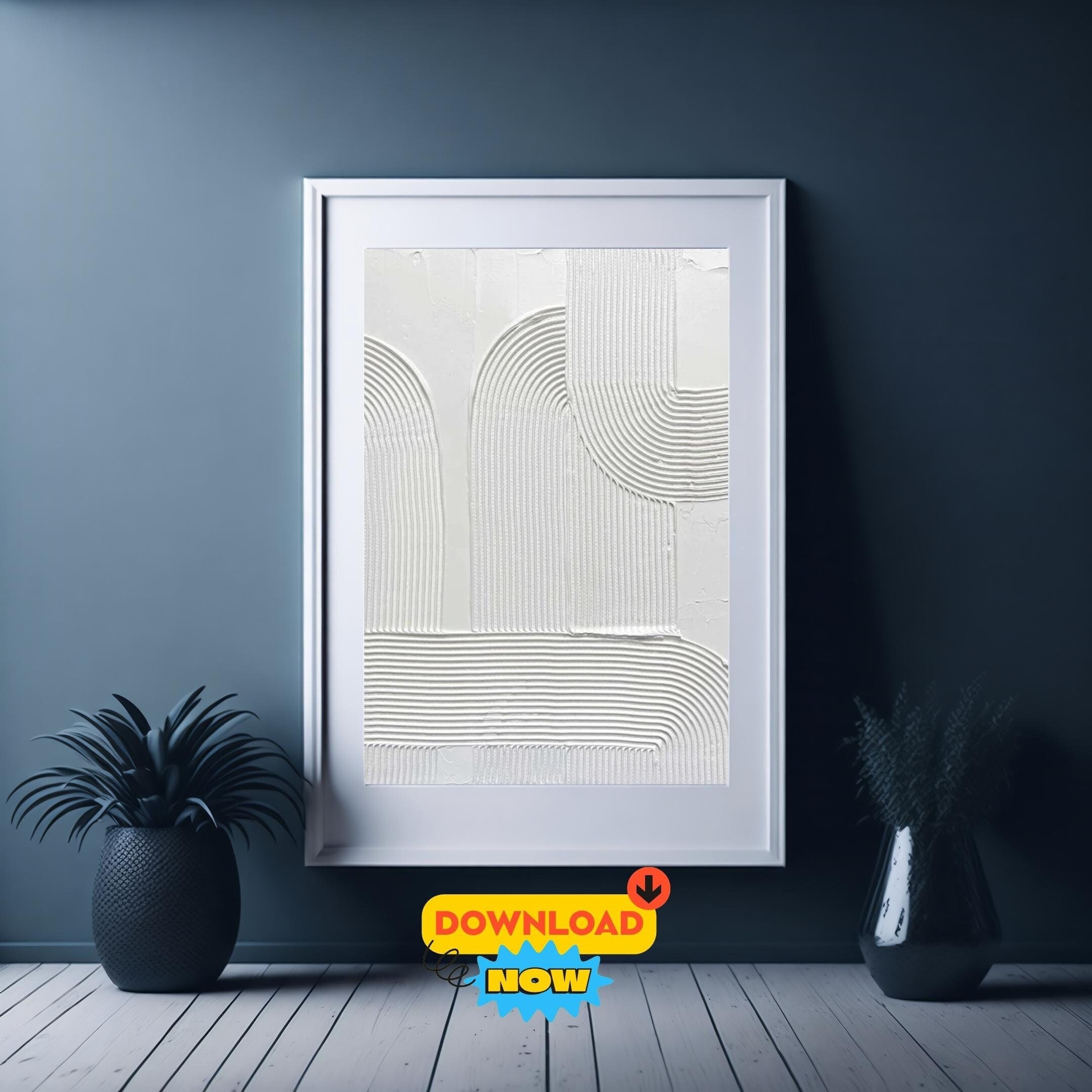 Plaster Wall Art Printable Texture Imitating Wall Art Mid - Etsy